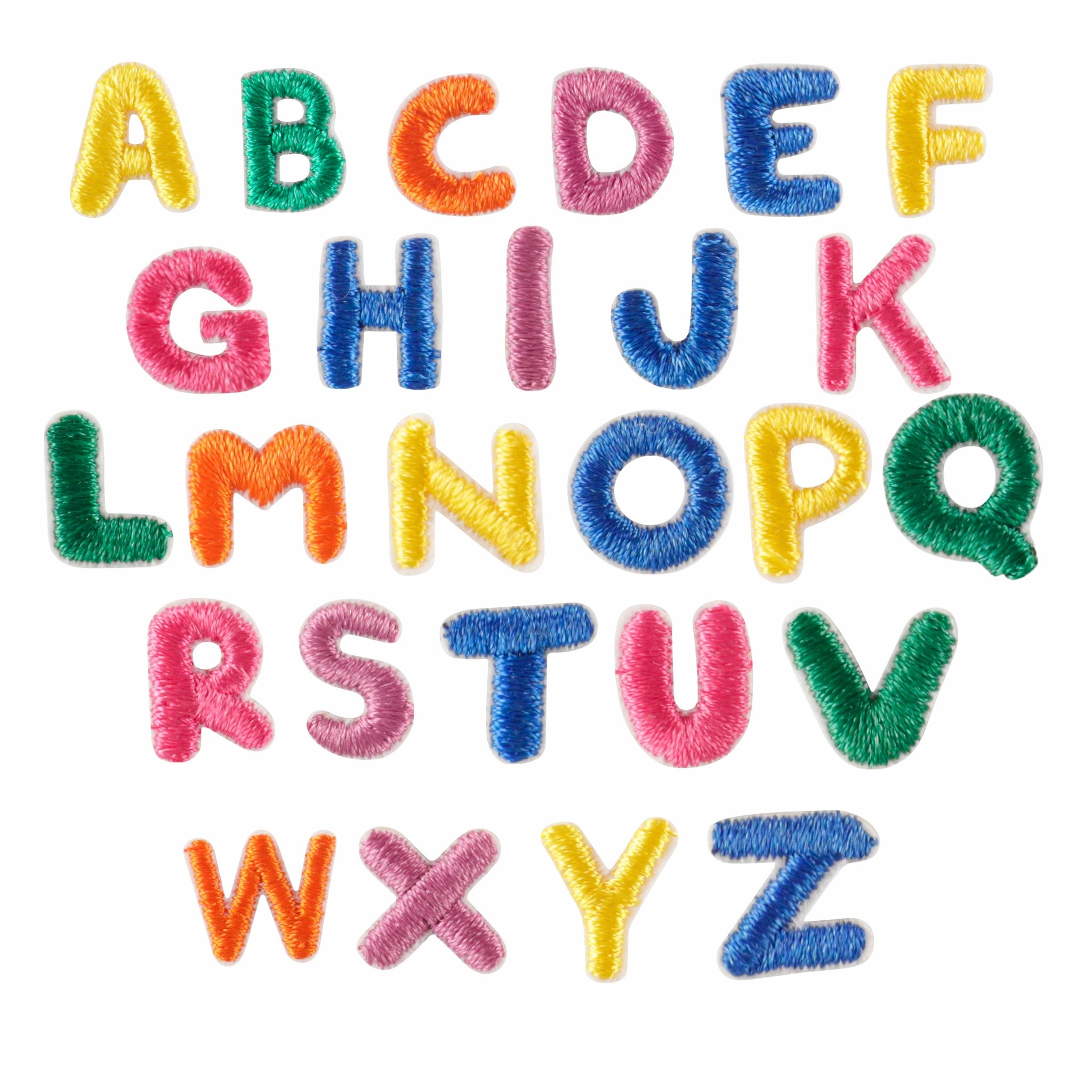 Iron On Colorful Alphabet Embroidered Patches – Glam Glam